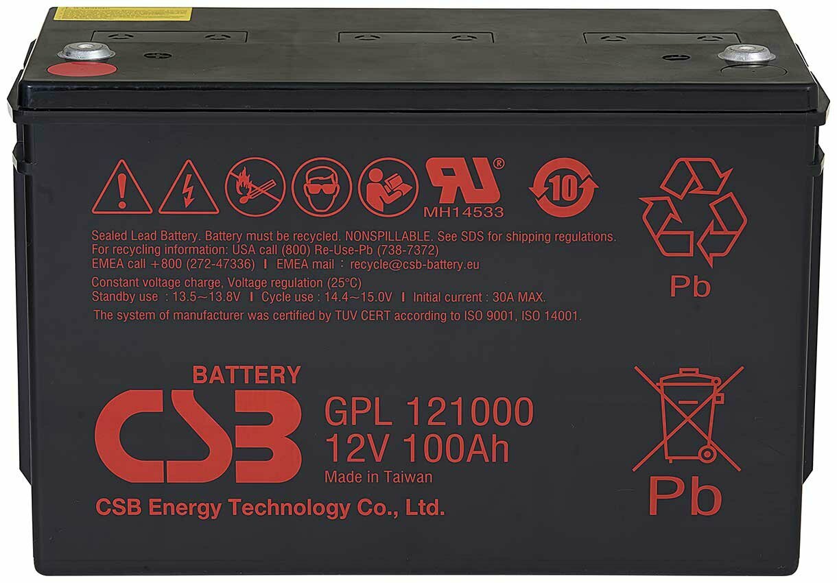 Аккумуляторная батарея для ИБП CSB GPL121000 (12В, 100Ач)