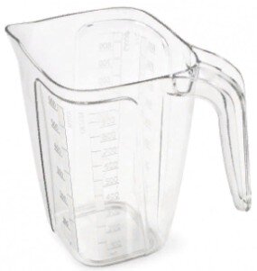Мерный стакан Martika / Мартика Диамант с носиком, полистирол прозрачный 1л / емкость мерная / кувшин для кухни