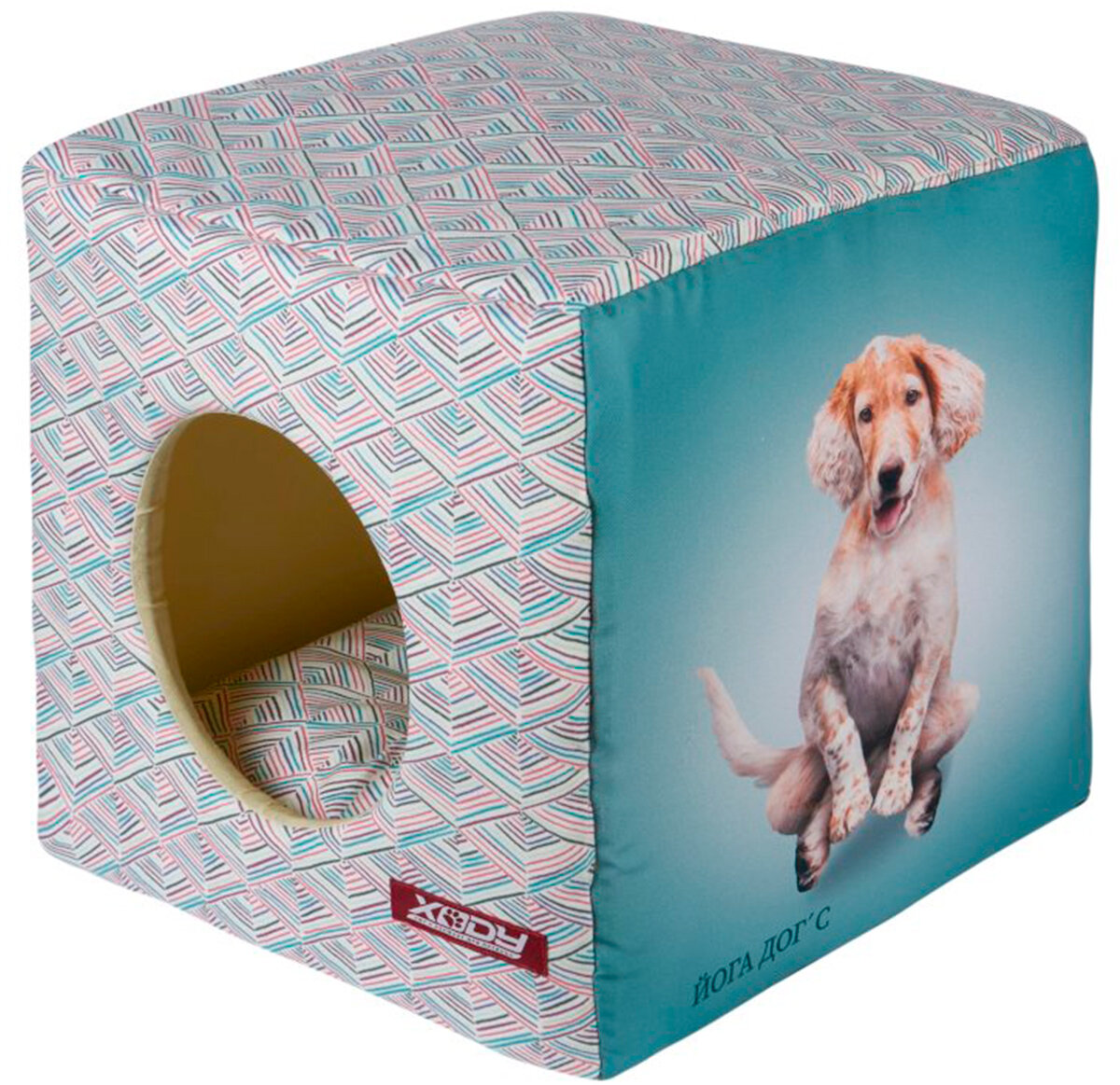 Домик для собак Xody Куб Йога Догс № 2 зеленый 35 х 35 х 35 см