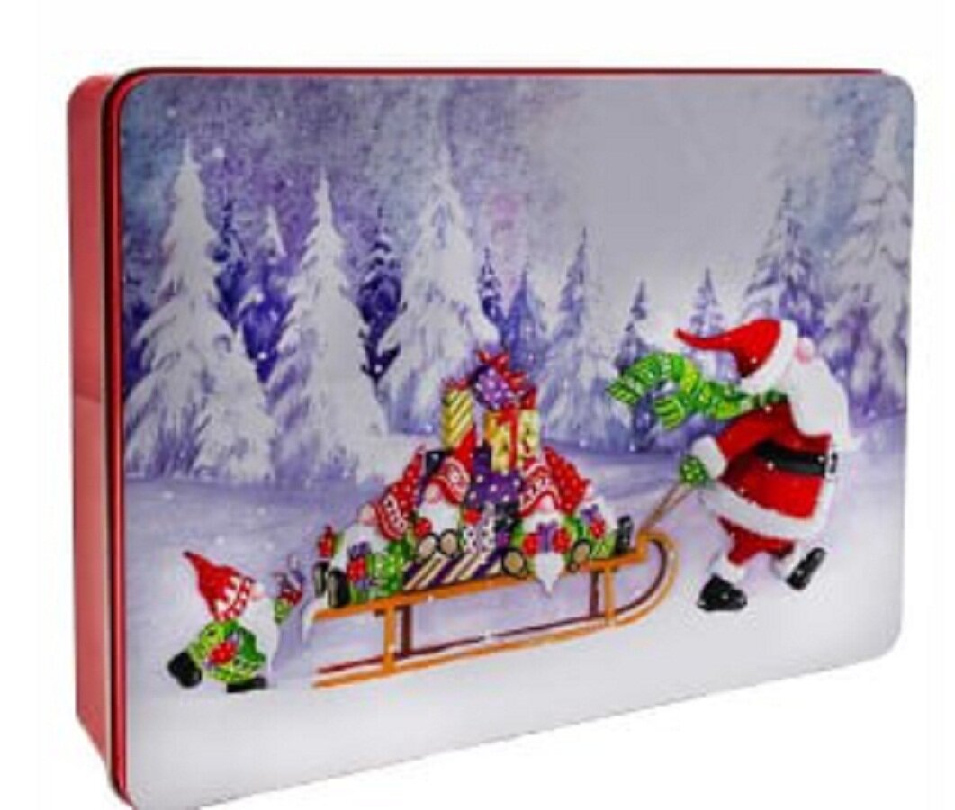 Ассорти бисквитного печенья Ardelco "Санта с подарками" 420 гр. (ж/б)