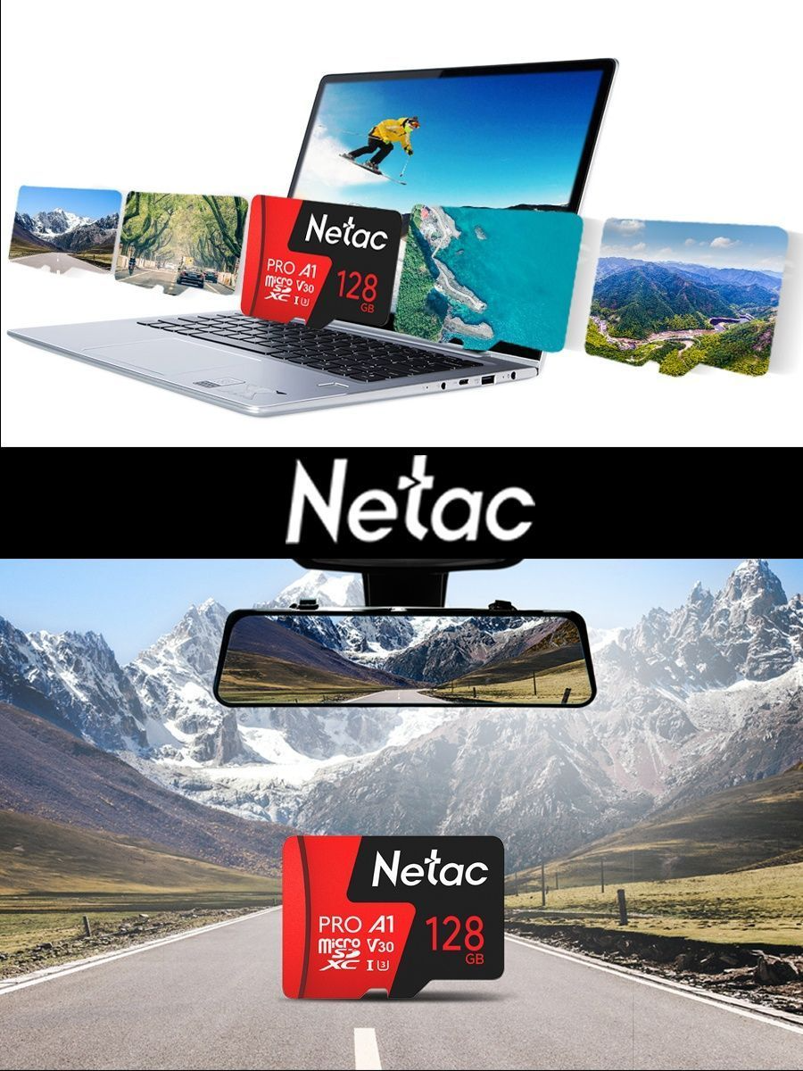 Карта памяти microSDXC Netac 128Gb P500 Extreme Pro 100Mb/s NT02P500PRO-128G-S, 1шт.