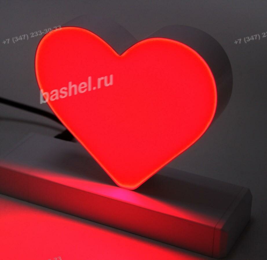 Объёмная буква светодиодная "сердце", магнитное соединение, 100 мм 3W, 12V Red, ABCMIX