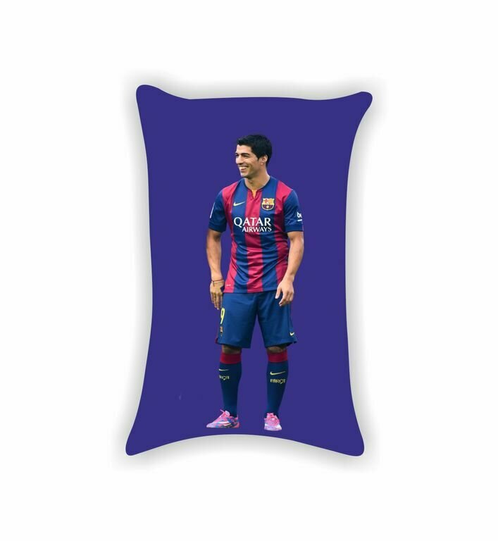 Подушка Луис Альберто Суарес Диас, Luis Alberto Suarez Diaz №15, картинка с двух сторон