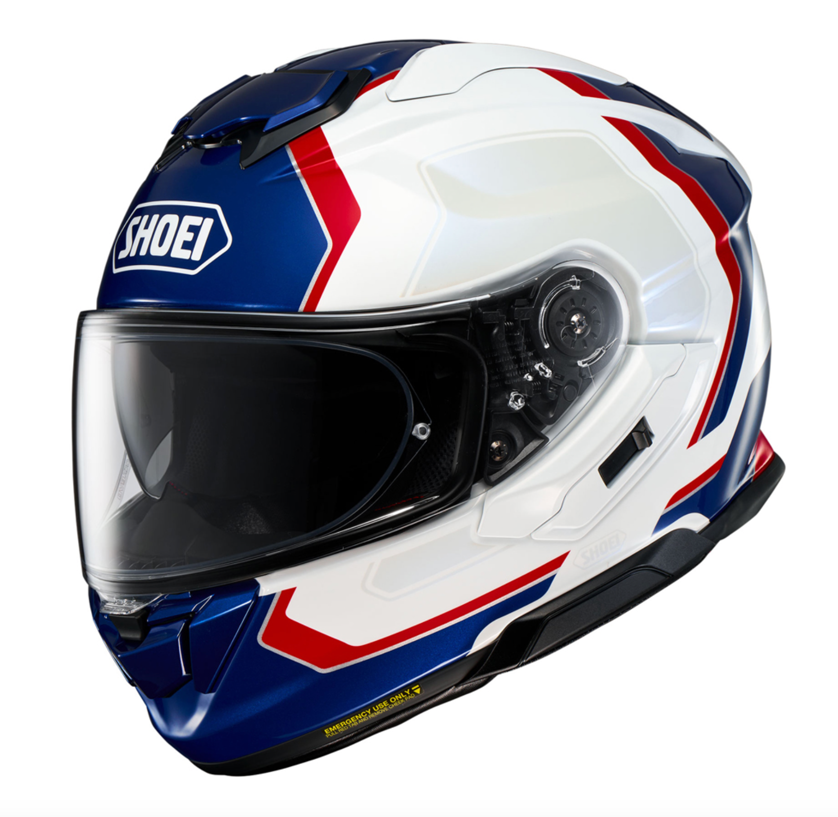 Мотошлем SHOEI GT-Air 3 REALM (сине-бело-красный глянцевый, TC-10, S)