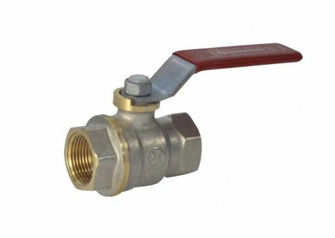 Кран шаровой латунь никель R910 Ду 50 Ру35 ВР полнопроходной рычаг Giacomini R910X028