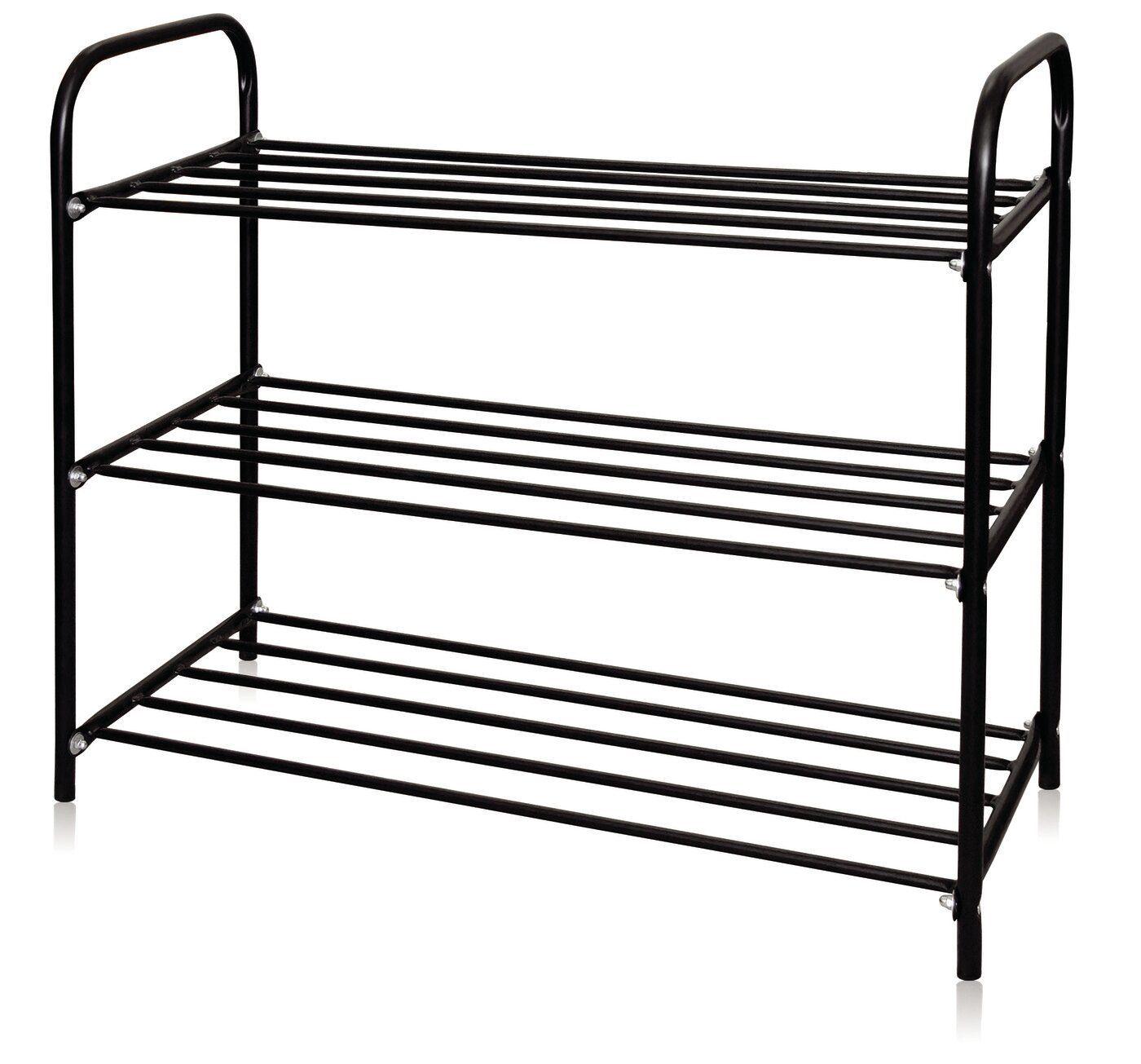 Этажерка для обуви Nika Комфорт 3, 3 полки, 79 x 33 x 59 см, черная этк3/ч