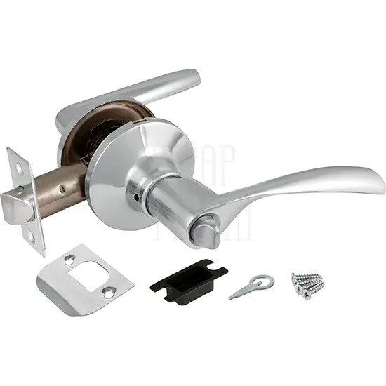 Ручка Ajax (Аякс) защелка DK610 BK (фик.) полированный хром