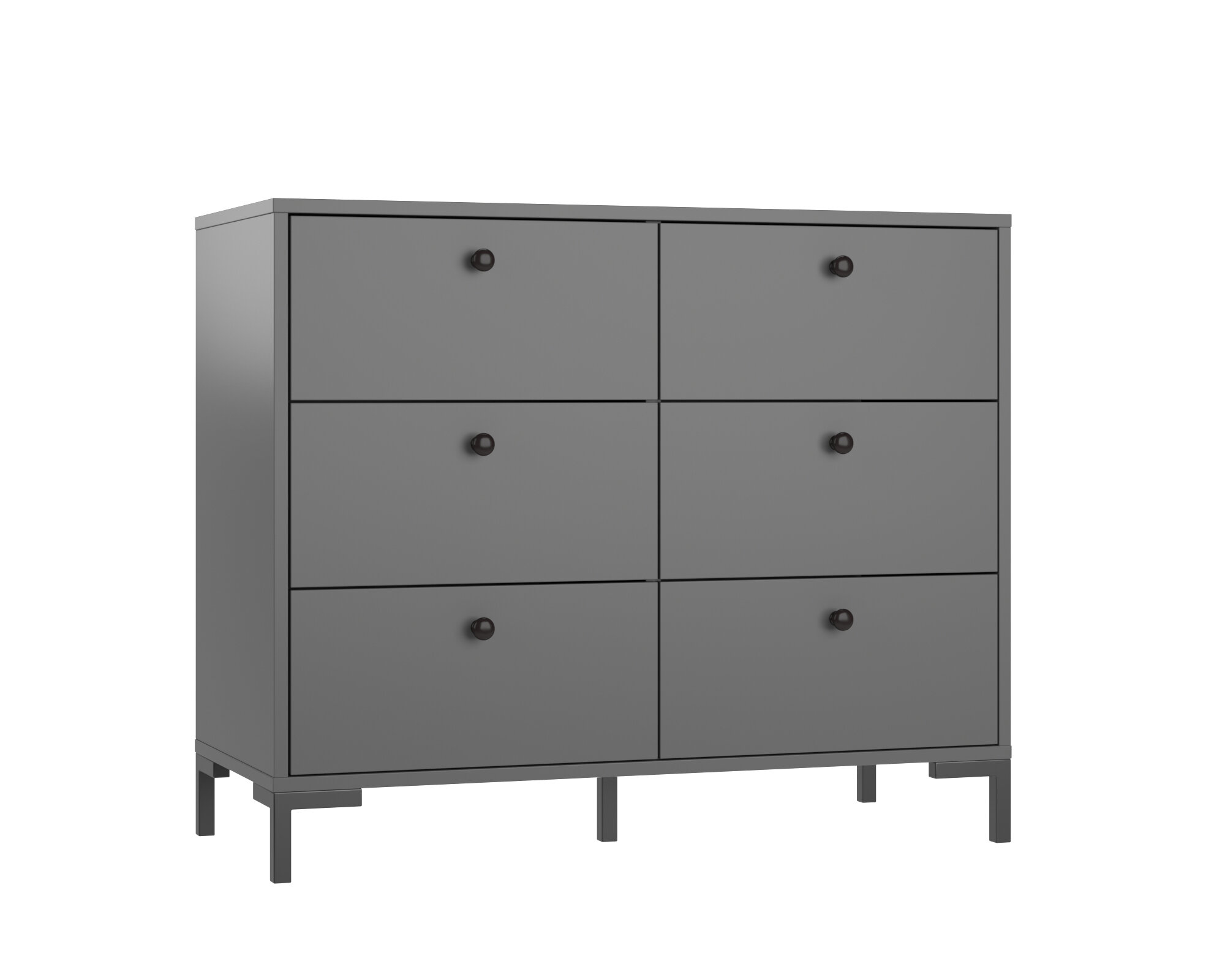 Комод с выдвижными ящиками Мебель на Руси "Пронто" 90х75х40 Серый графит