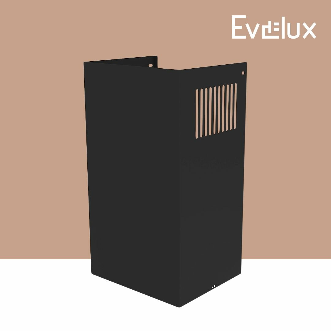 Удлиняющий короб Evelux HEA 40 B для вытяжек Rikka, Flex, Billy, King, Wing, 40 см, черный