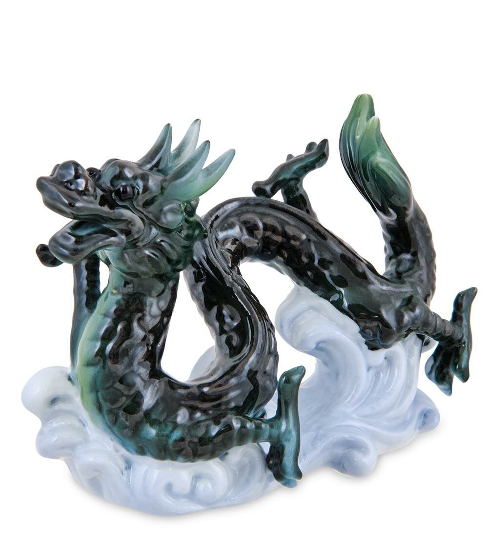 Фигурка Зеленый дракон A2183656 разностор, Фарфор