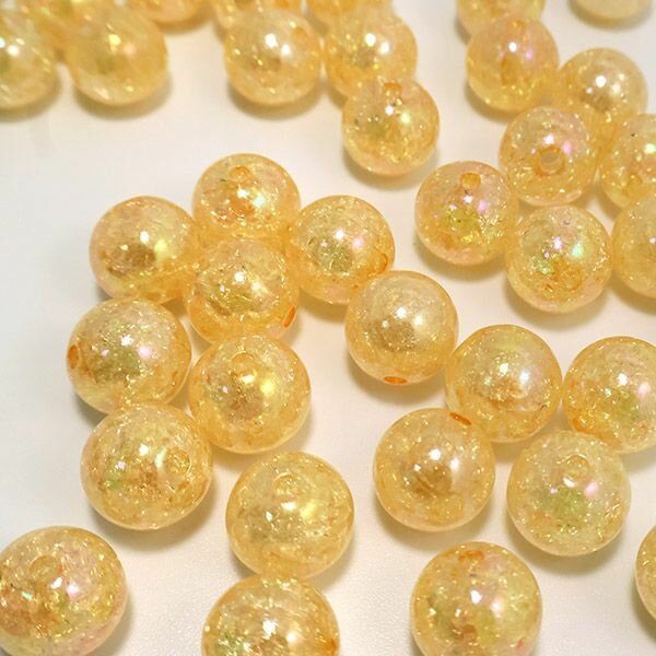 Акриловые бусины с эффектом "кракелюр"16мм (250гр) абрикосовый AB