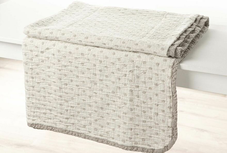 Плед LINPROTEX "Барышня крестьянка", лен, жаккард, 210x160 см