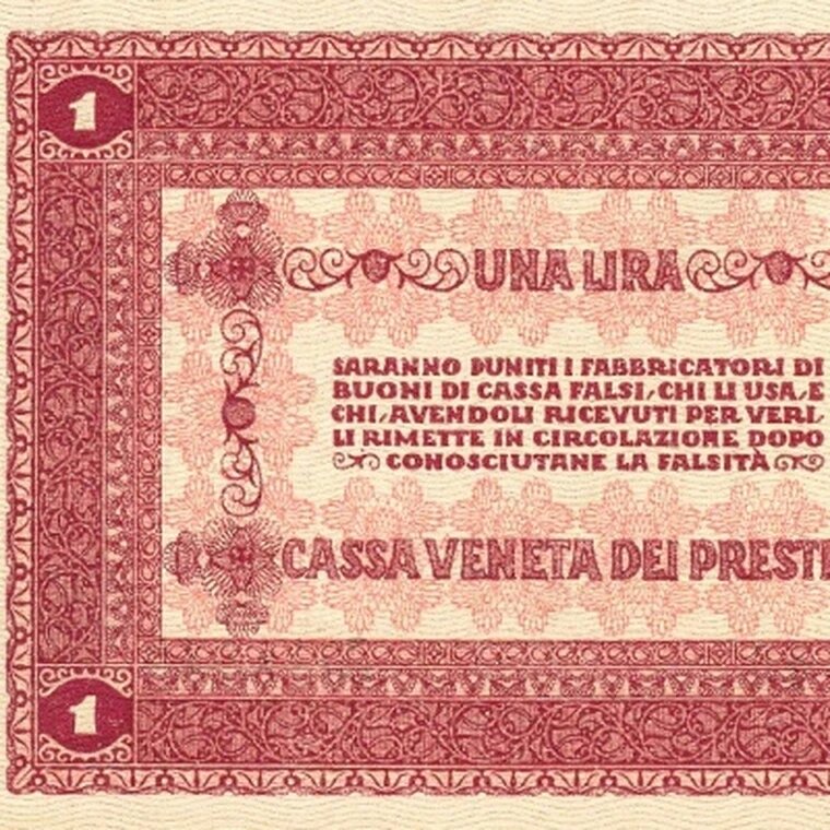 Италия 1 лира 1918 года, сувенирная копия, банкноты и купюры редкие коллекционные