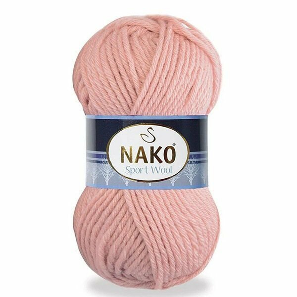 Пряжа Nako SPORT WOOL 2406 св. пудра (5 мотков)