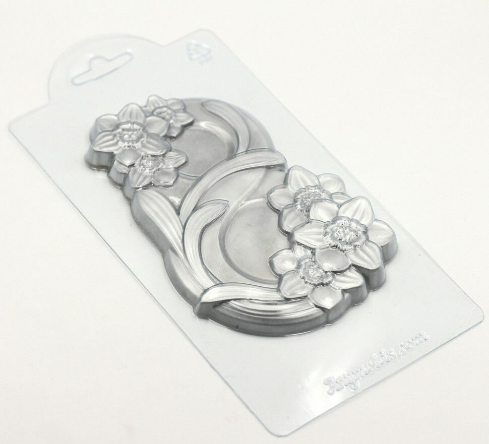 Форма для шоколада, мармелада 8 марта Нарцисс шоколад форма пластиковая. Молд из толстого пластика