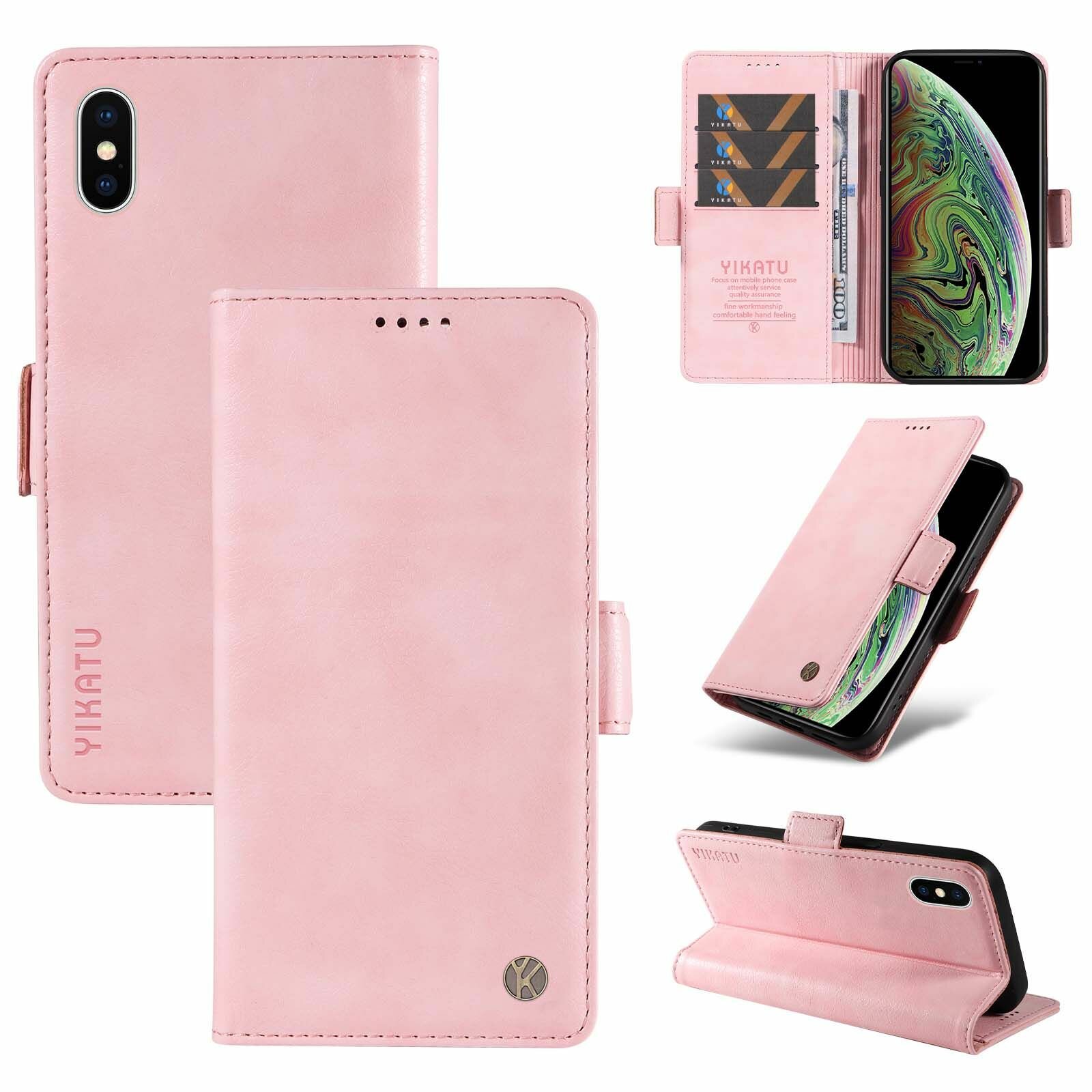 YIKATU Чехол Книжка Для Apple iPhone XS Max (Айфон Хс Макс) кошелек Флип Кожаный