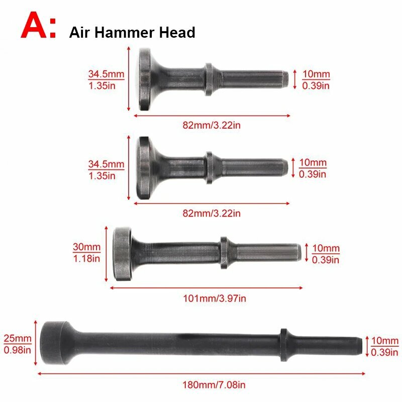 Набор головок для пневмомолотка Air Hammer Head-4pcs