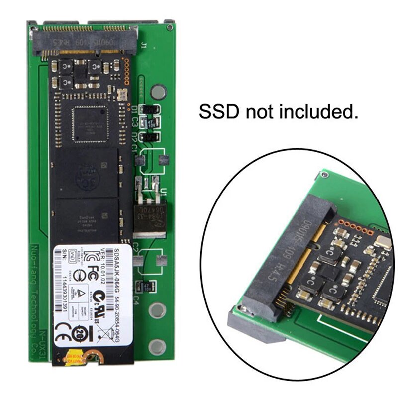 Твердотельный Накопитель SSD, переходная карта SATA 22P 7 + 15 для MSATA Mini PCI-E PCBA в сборе только для SSD-накопителя UX31 UX21 XM11