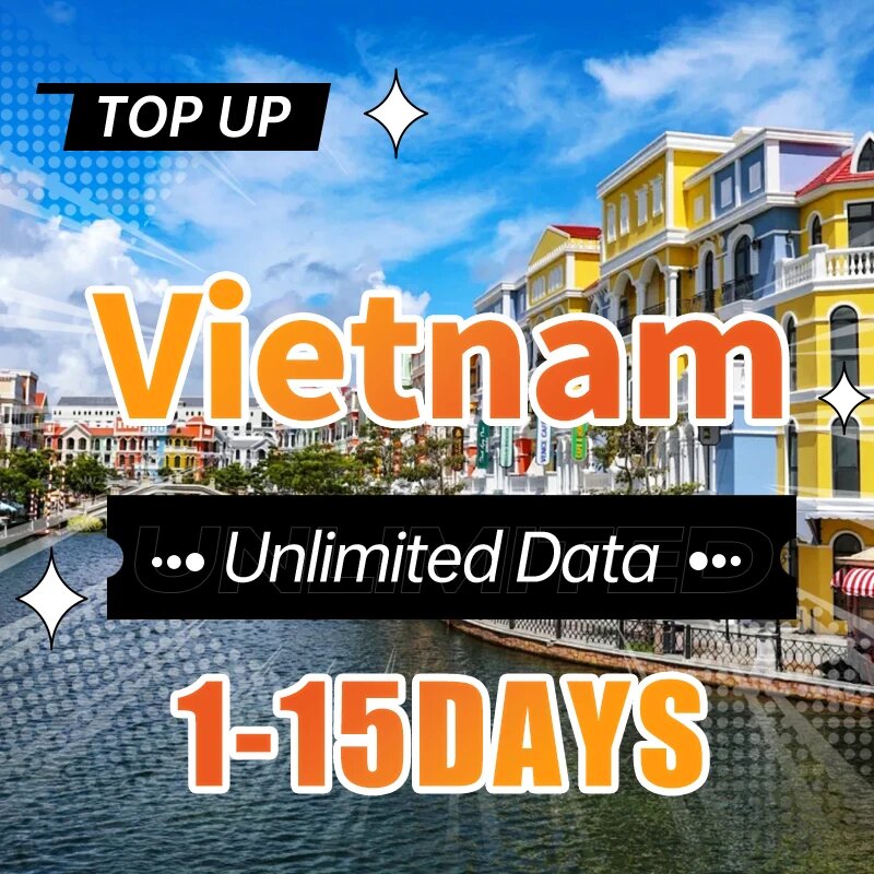 Вьетнамская SIM-карта с предоплатой 4G, Nha, Trang, Da-Нанг, Phu Quoc Island, Ханой, неограниченные интернет-данные, SIM-карта с поддержкой eSIM