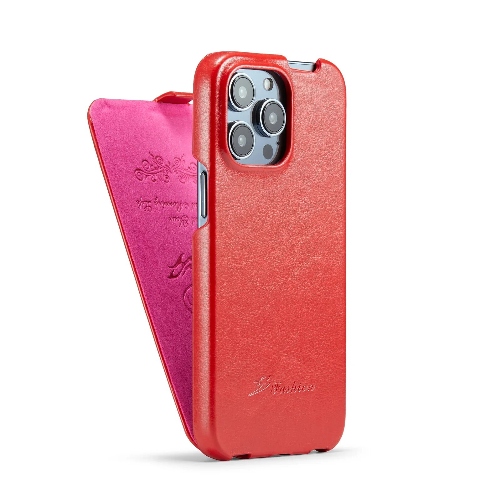Красный кожаный чехол для iPhone 11