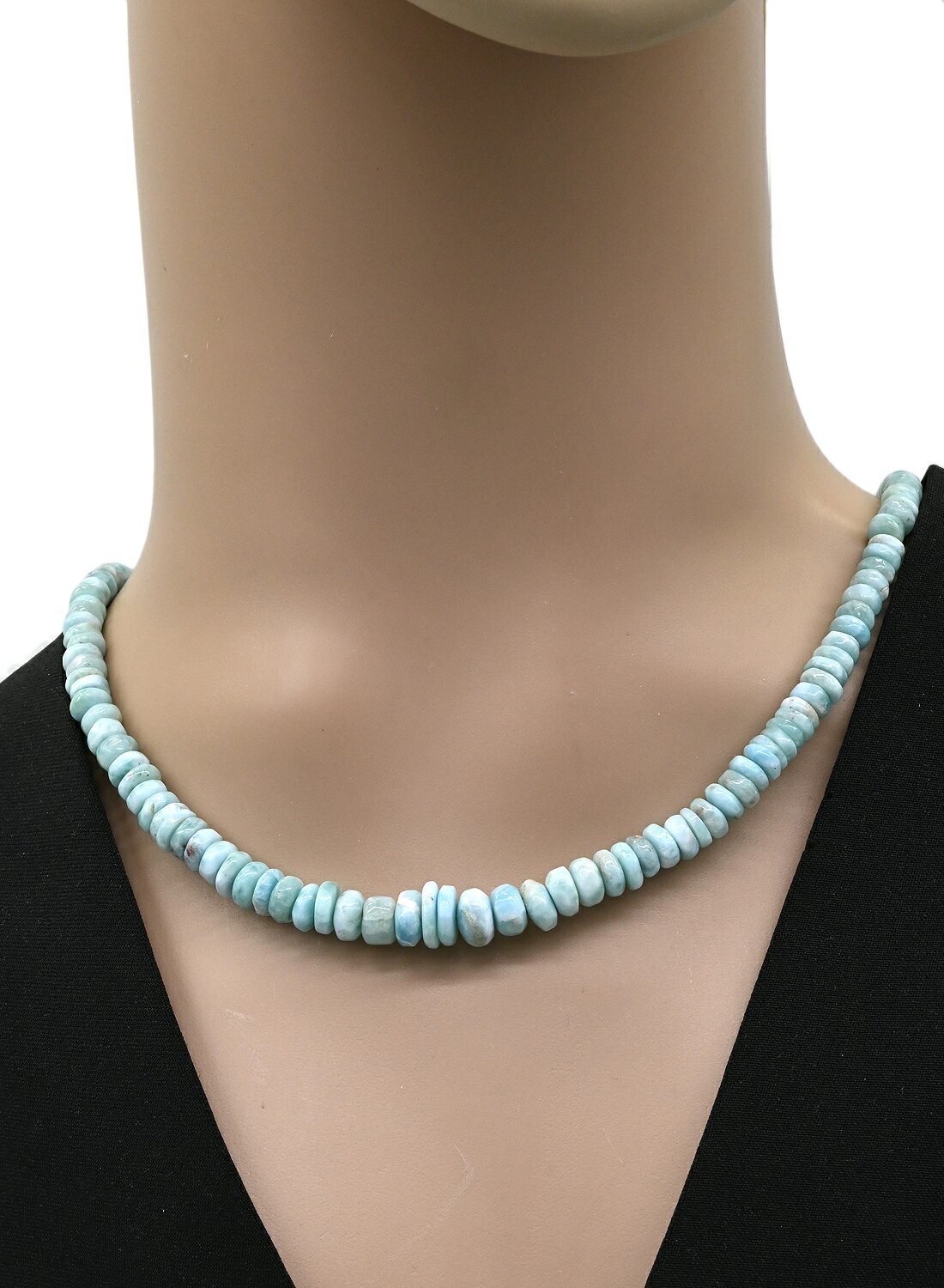 Бусы, ларимар