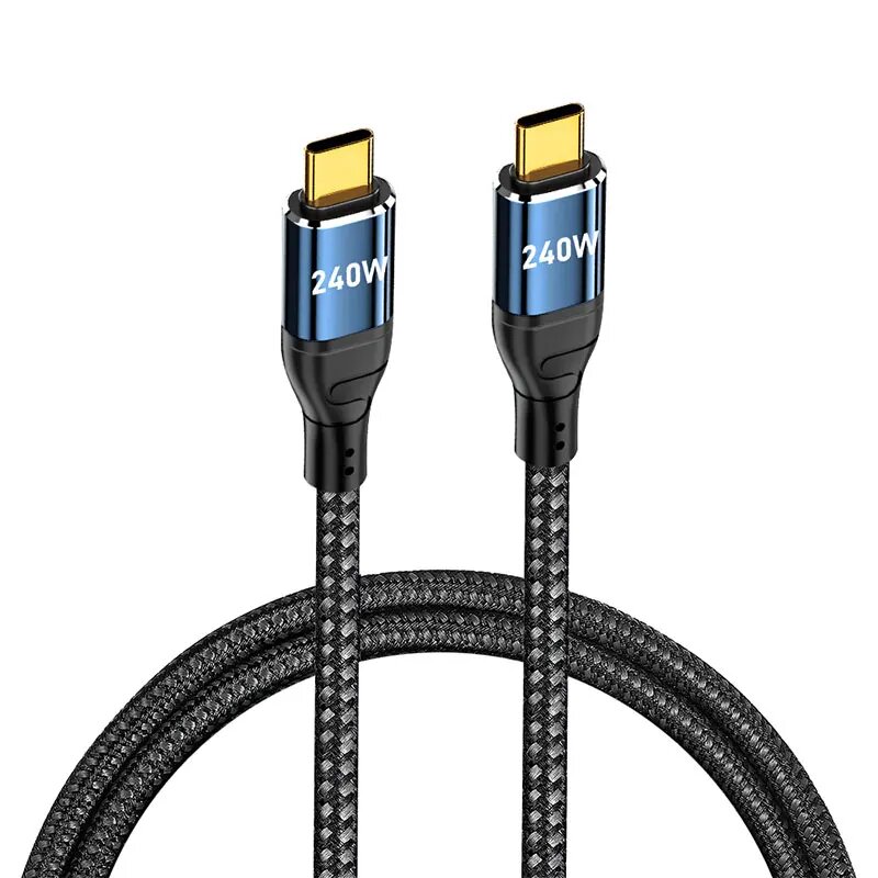 Кабель USB Type C — C PD 3.1 240 Вт, провод для быстрой зарядки для iPhone 15 Plus PS5, переключатель Samsung MacBook Pro 5A, кабель для быстрой зарядки, 3 м 3 м, 240W Straight Head