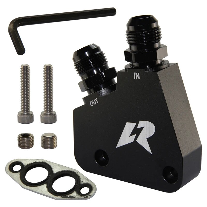 Адаптер масляного радиатора LR FilterI подходит для AN10 GM для двигателей Corvette C5 C6 C7 LS1 LS2 LS3 LS6 Gen IV LSX VE HSV черный/серебристый