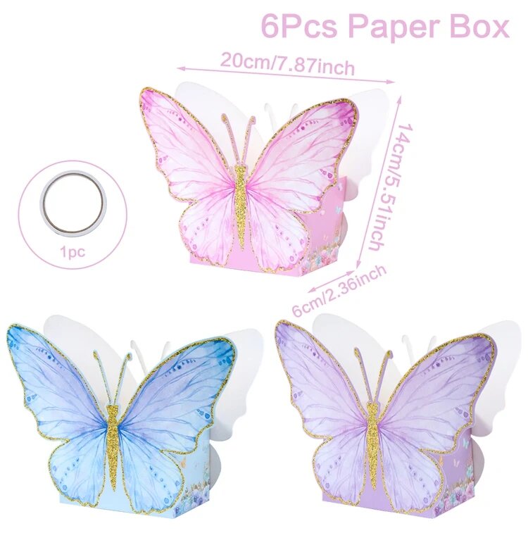 6 шт. 20x14 см 3D имитация бабочки украшение на день рождения девушка бабочка Декор день рождения детский душ свадебное украшение