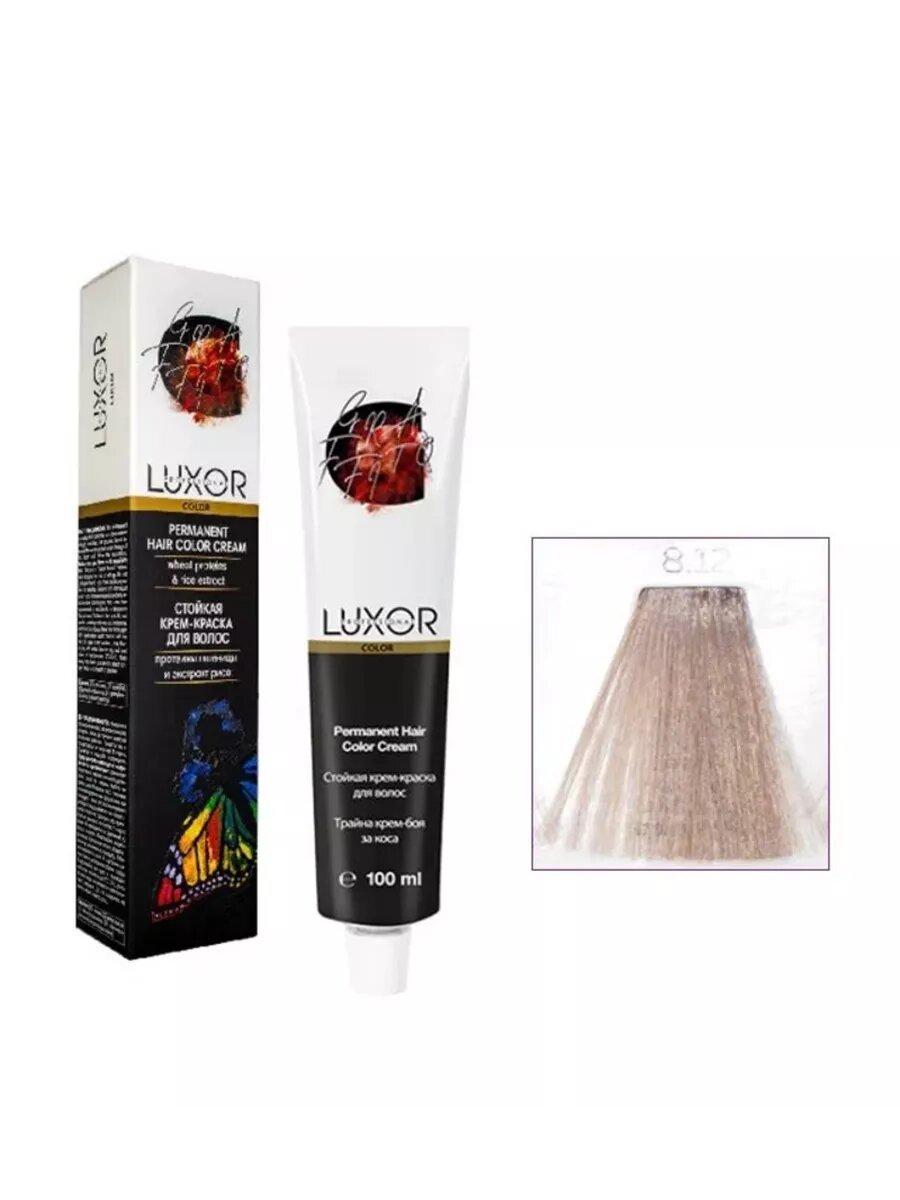 Профессиональная крем-краска для волос Luxor Professional 8.12 100 мл