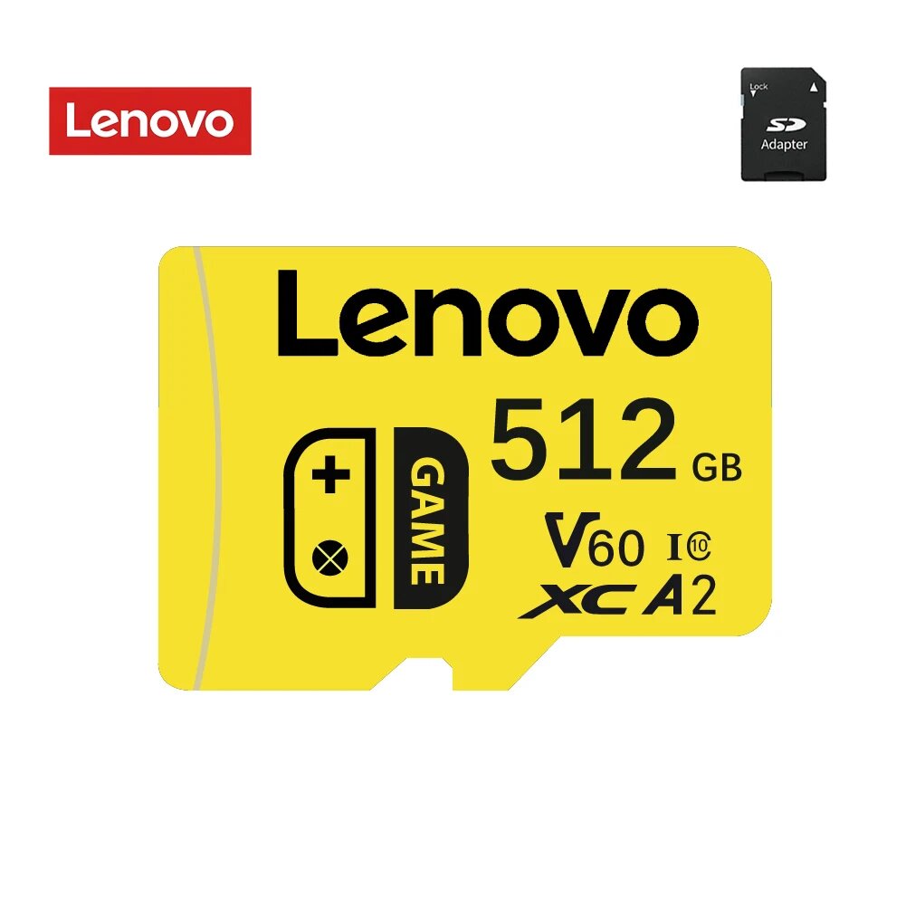Lenovo Micro SD карта памяти 128 ГБ / 256 ГБ / 512 ГБ / 1 ТБ / 2 ТБ 512GB