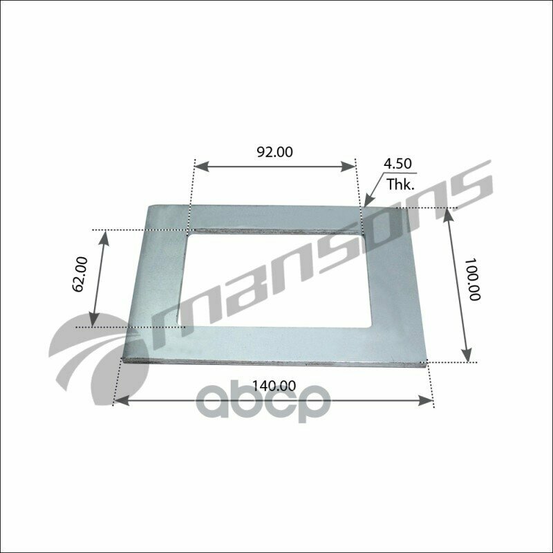 Пластина BPW рессоры (140x101x4.5) MANSONS Mansons арт. 300.240