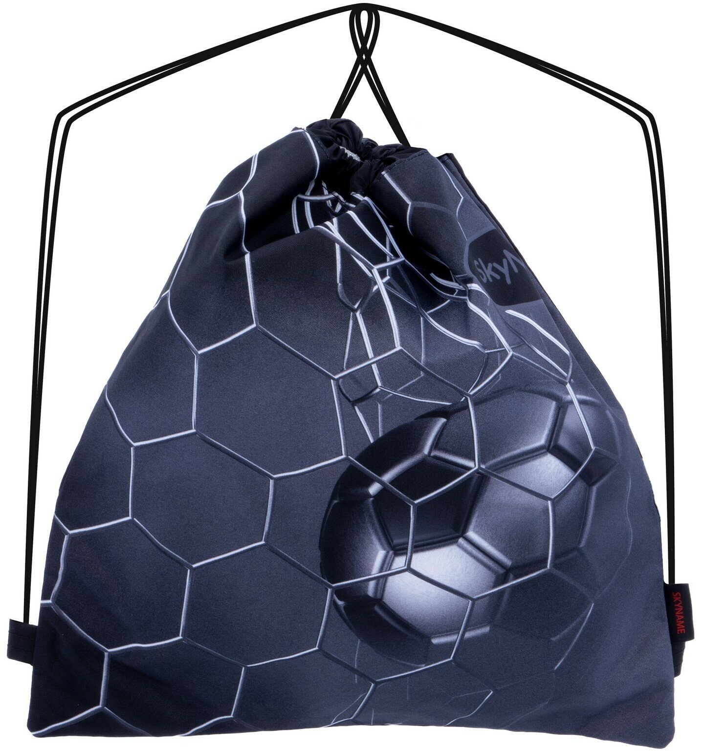 Мешок для сменки школьный для мальчика увеличенного размера 45 х 40 см с лямками из шнурков