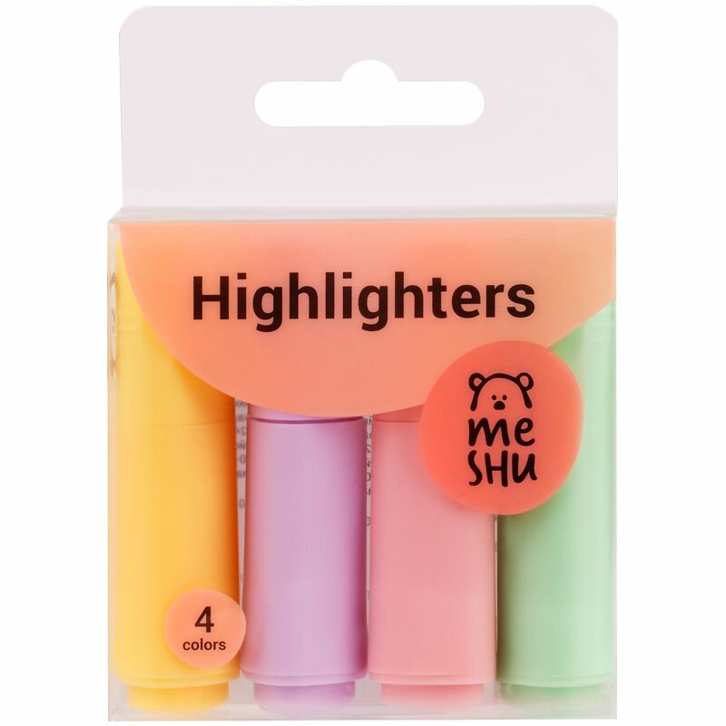 Мини Набор текстовыделителей 4 цвета 1-3мм "Pomadka" трехгранные