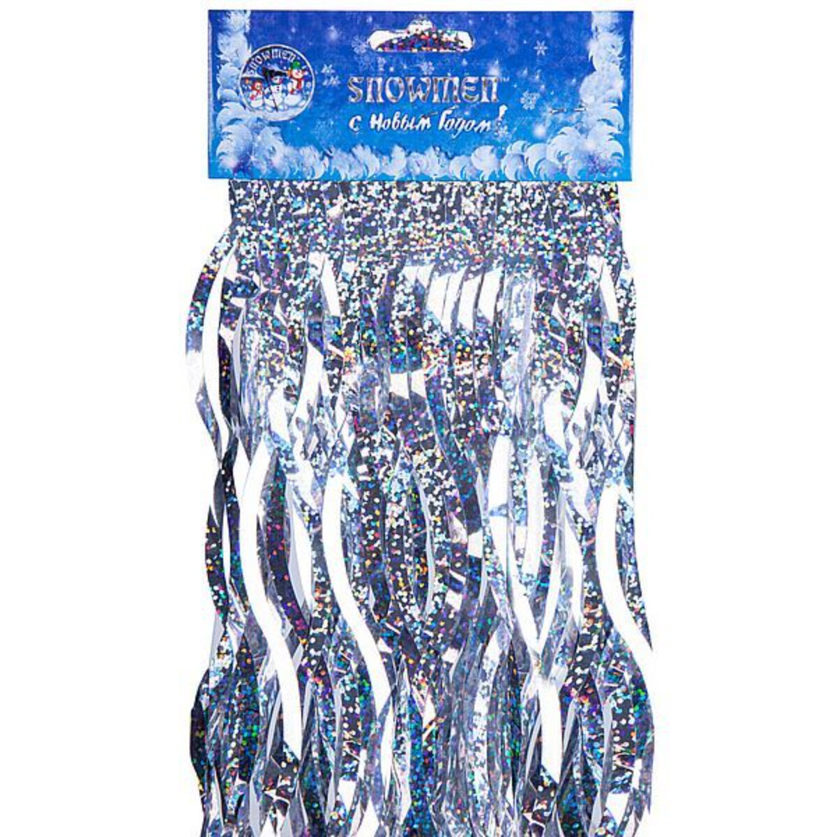 Новогодний декор Snowmen "Дождь", ПВХ, волнистый, 100x25x0,2 см