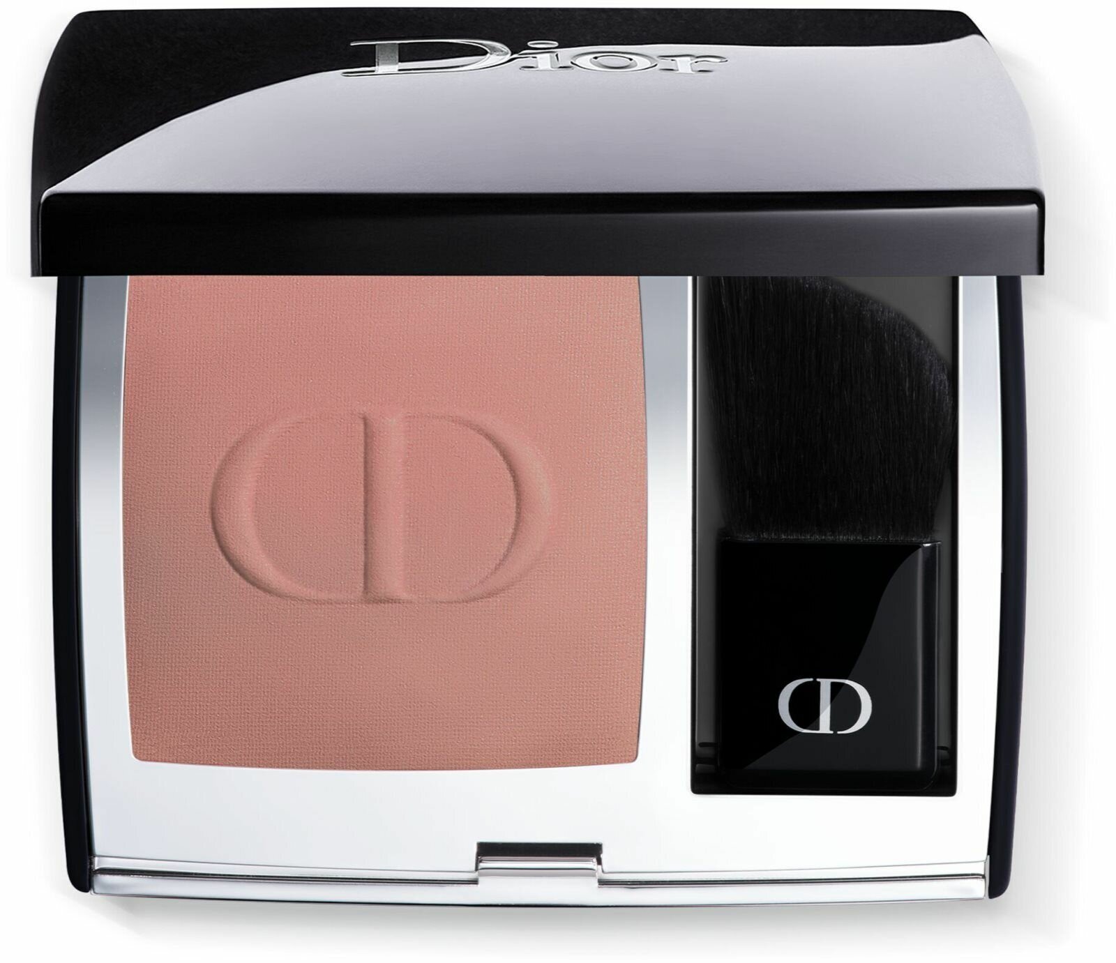 DIOR румяна в компакте, кисть и зеркало Rouge Blush shade 100 Nude Look (Matte) 6 g