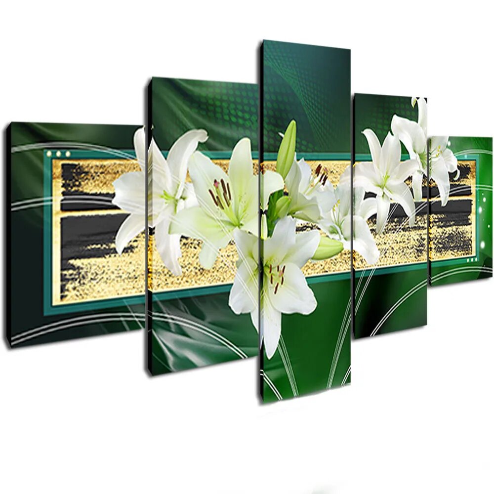 Наборы для алмазной живописи Huacan 5D Лилия 5 штук 1520x2 1530x2 1535x1, H3-7405