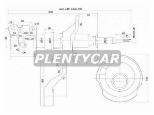 Стойка передняя правая Honda Stream ST-51605-S7A-N06 Sat