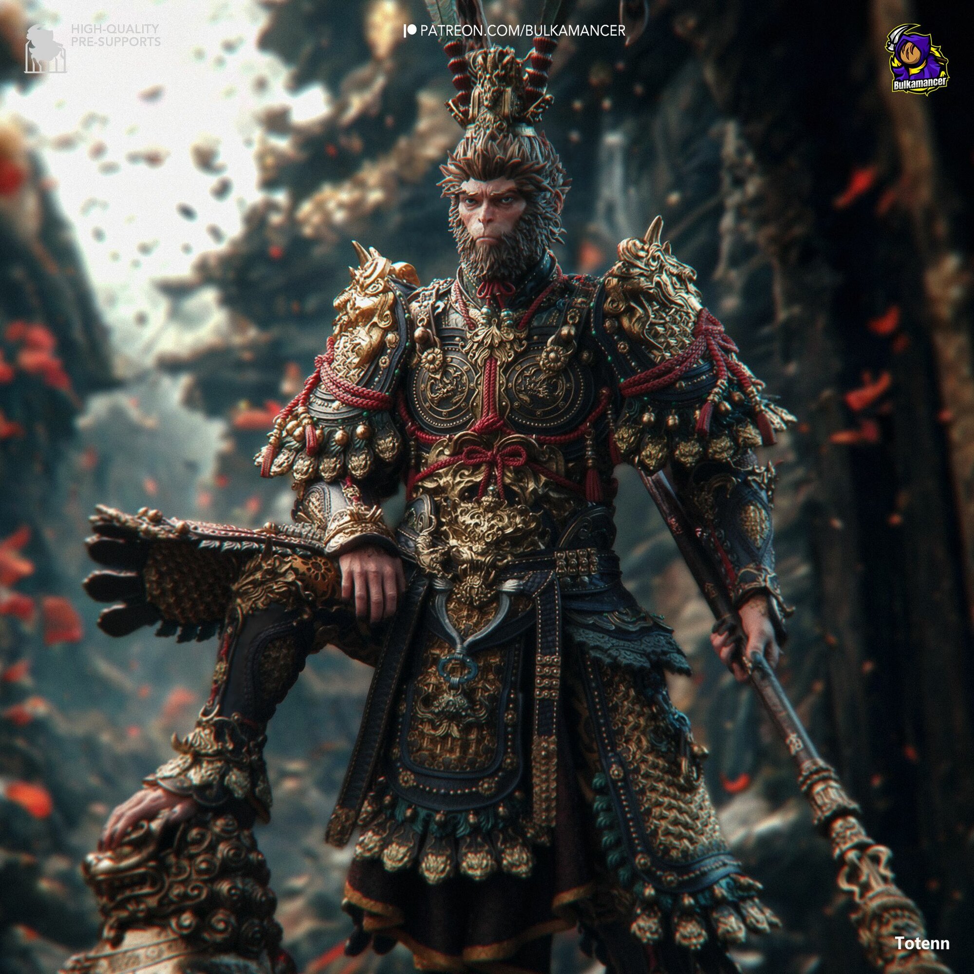 Фигура модель Вуконг, Король обезьян - Monkey King, Destined One (Black Myth: Wukong), 327 mm