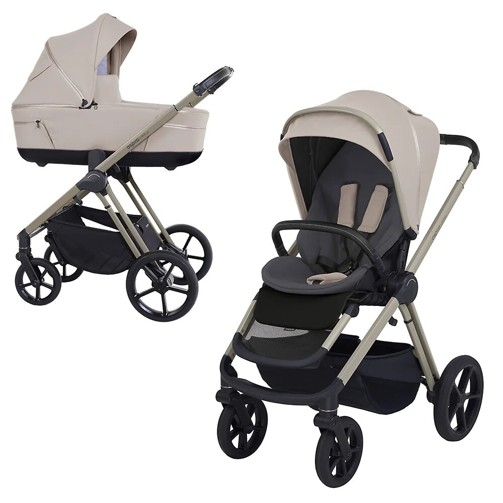 Детская коляска 2в1 Espiro Miloo, цвет White Pearl / 2025 (Молочный), артикул производителя 12869