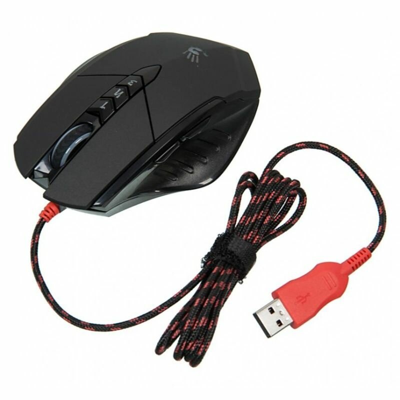 Компьютерная мышь A4Tech "Bloody", V7, черная, оптическая, 3200 dpi, USB 3.0, 8but (694748)