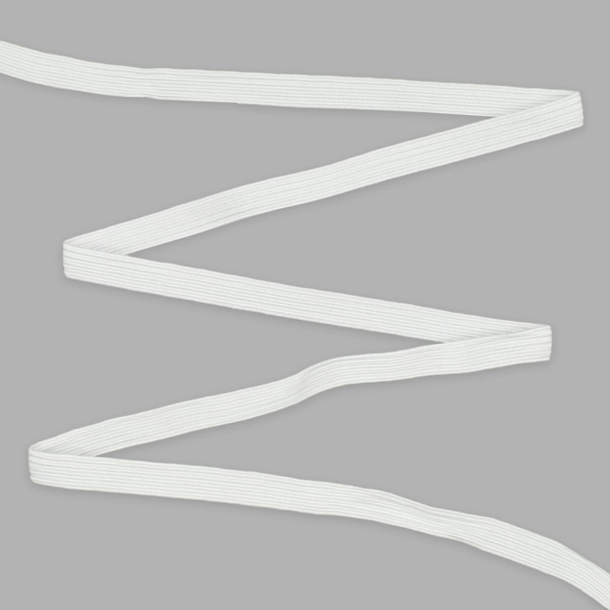 Тесьма Нудольская фабрика Продежка, 3,8 г/м, эластичность 140%, 7 мм, 100 м, белая, с1121г7