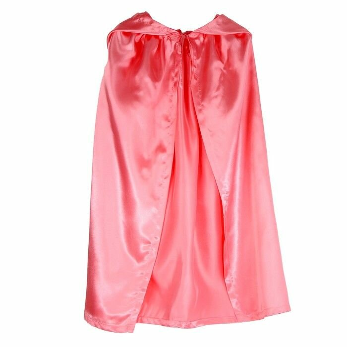 Карнавальный плащ детский, атлас, цвет коралловый длина 85см