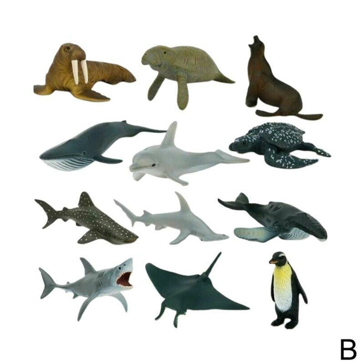 Дикая природа динозавры морские животные 12 шт./компл. модель животных фигурки модель животные мир зоопарк коллекция игр