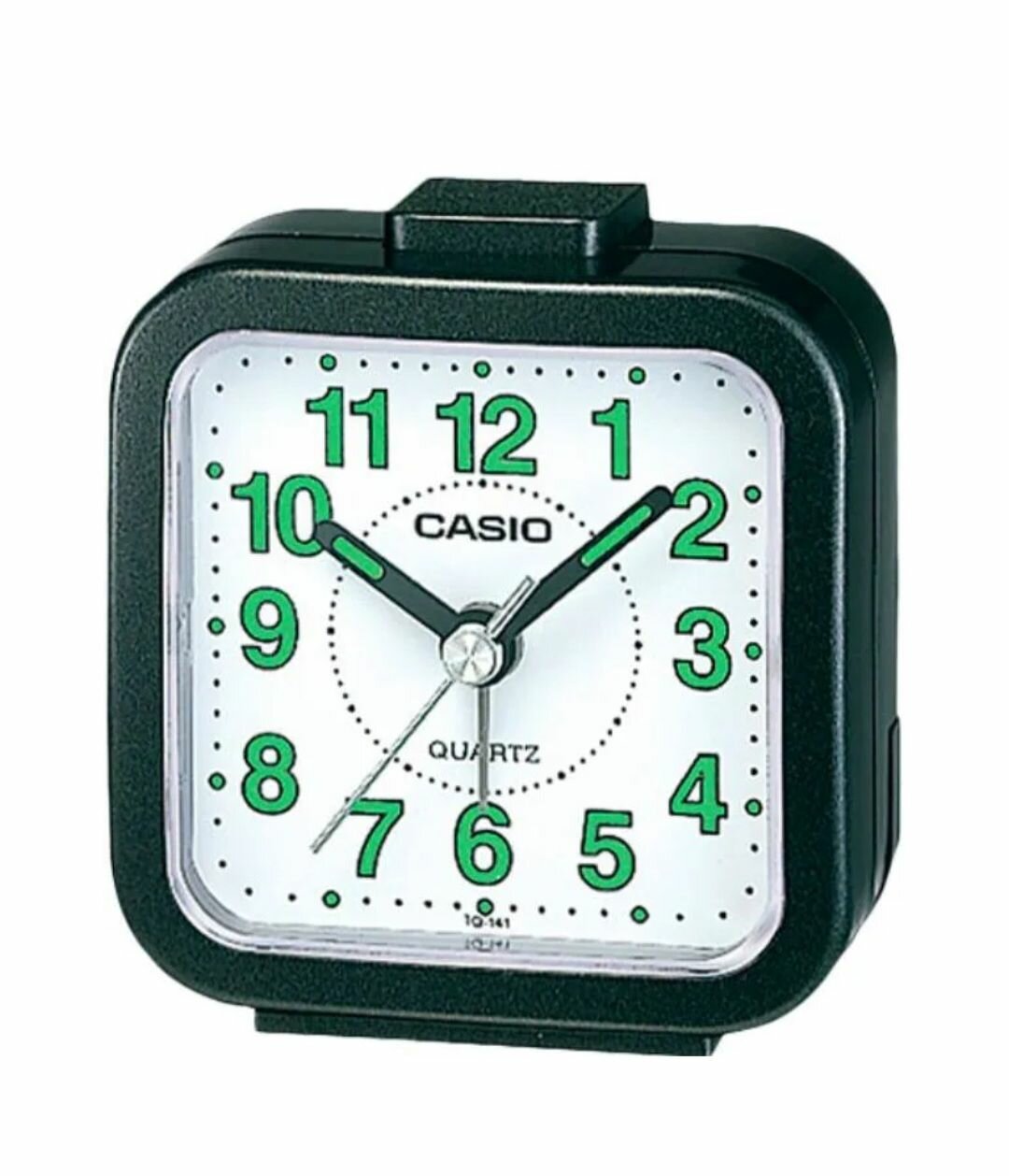 Часы Casio TQ-141-1D, кварцевые, на батарейках, пластик, арабские цифры, черные
