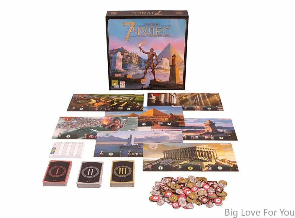 "7 Чудес"/Настольная игра//Стратегическая карточная игра для взрослых и детей от 10 лет