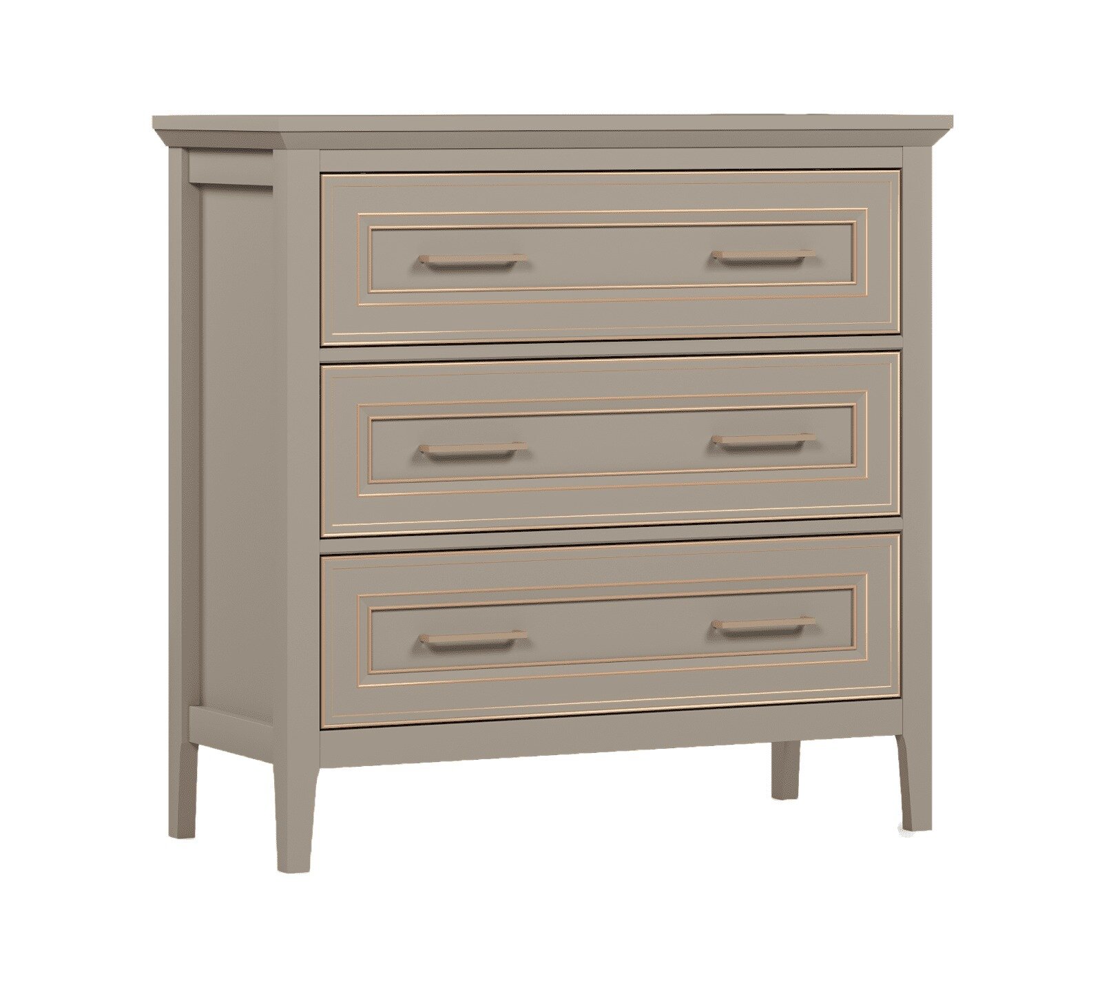 Комод БРВ Мебель CLASSIC KOM3S Глиняный серый Размеры: Высота 930мм Глубина 405мм Ширина 950мм