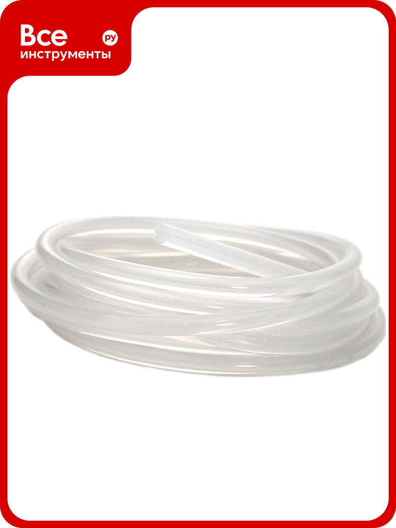 Шнур силиконовый прозрачный круглого сечения итек d=4, 200 метров 4687204672316 для розлива лабораторное