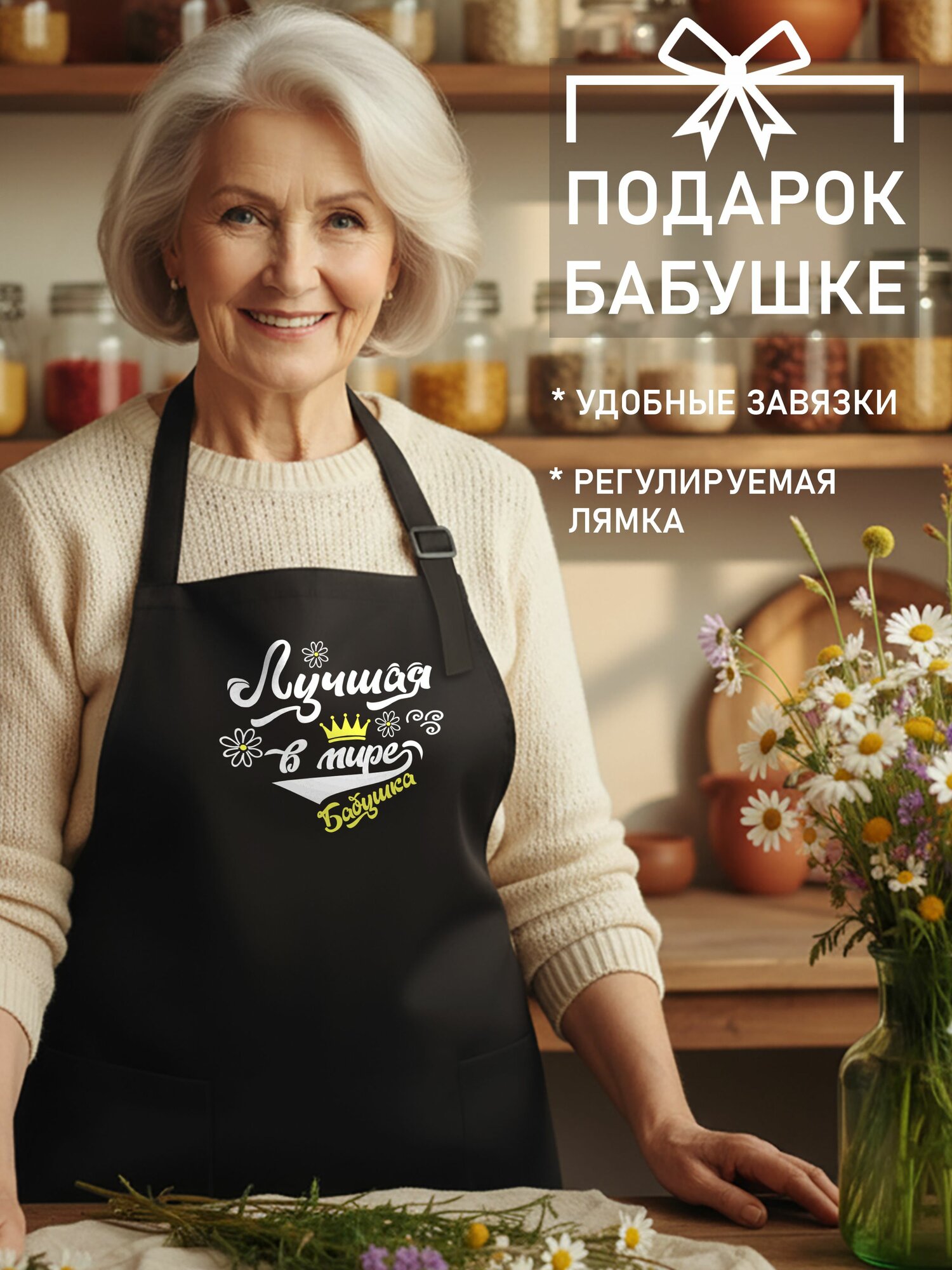 Фартук кухонный женский подарок бабушке