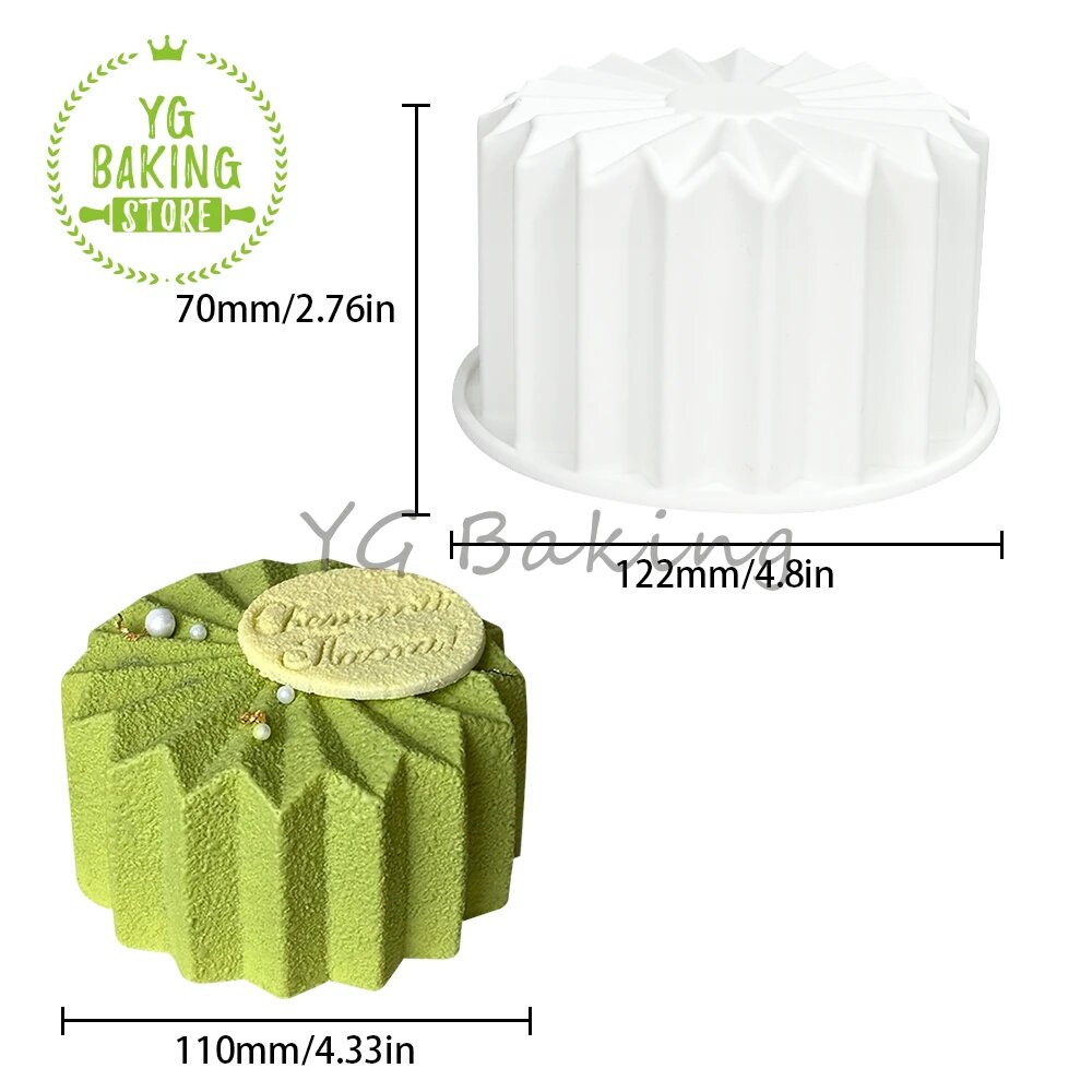 Dorica силиконовая форма для мусса Зеленый, White-MC-735