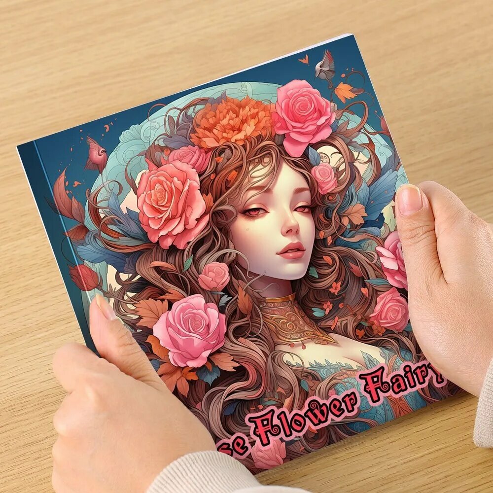 Книжка-раскраска цветочная фея, Альбом для рисования эльфы, высокое качество Книга каракулей 30 см*21 см, подходит для раскрашивания как взрослыми, так и детьми